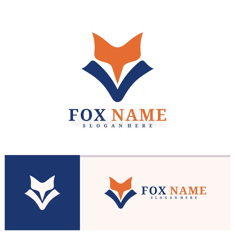 Fox Logo Vector Template, Creative Fox Head Logo Design Concepts Stock ...