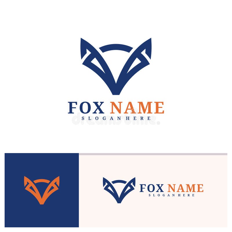 Fox Logo Vector Template, Creative Fox Head Logo Design Concepts Stock ...