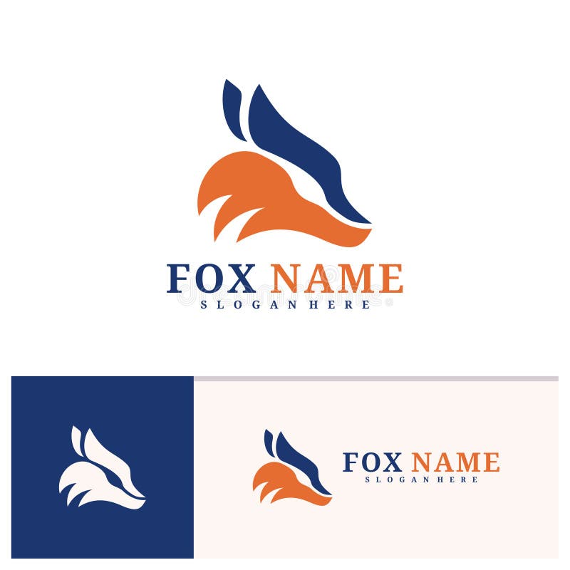 Fox Logo Vector Template, Creative Fox Head Logo Design Concepts Stock ...