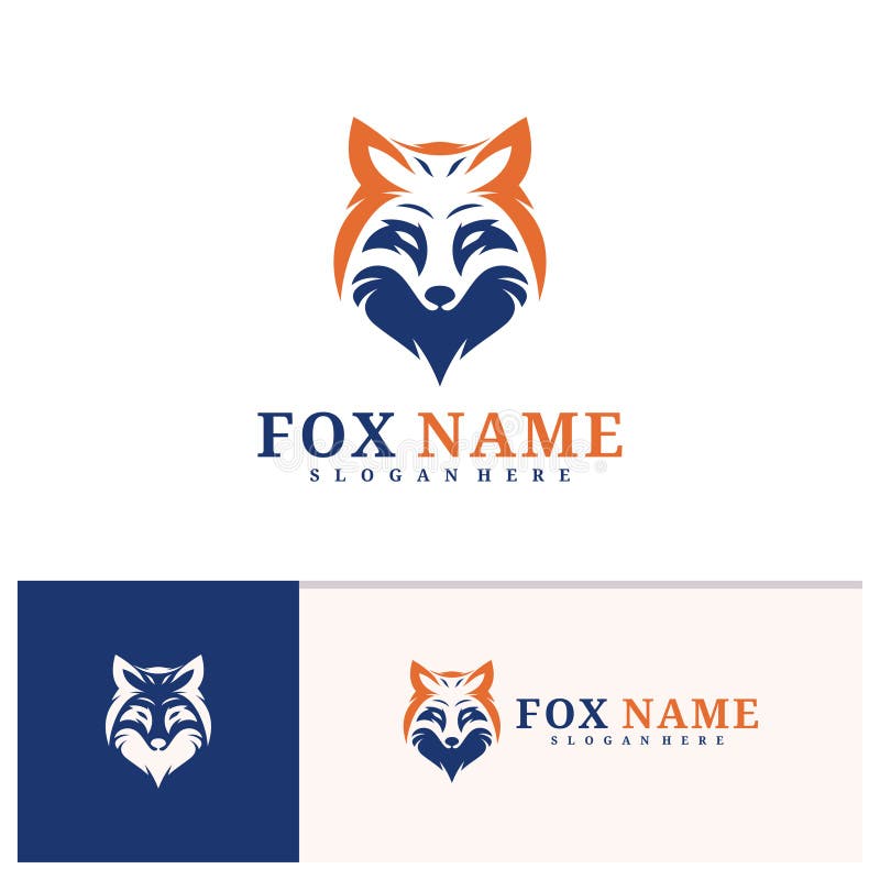 Fox Logo Vector Template, Creative Fox Head Logo Design Concepts Stock ...