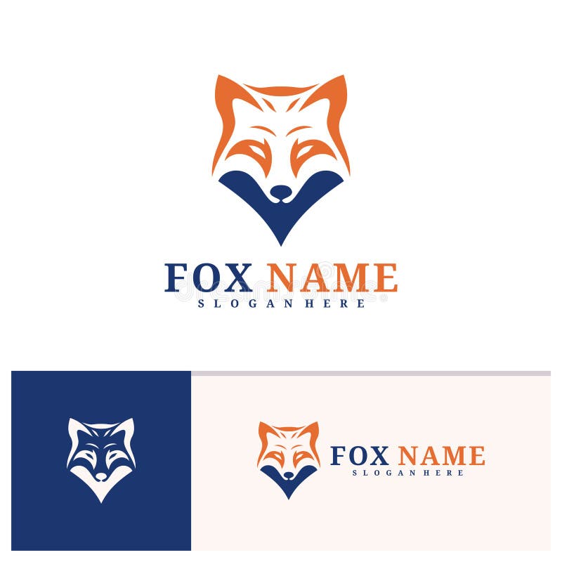 Fox Logo Vector Template, Creative Fox Head Logo Design Concepts Stock ...
