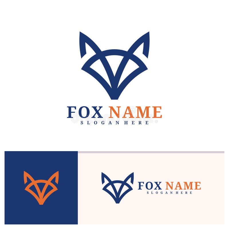Fox Logo Vector Template, Creative Fox Head Logo Design Concepts Stock ...