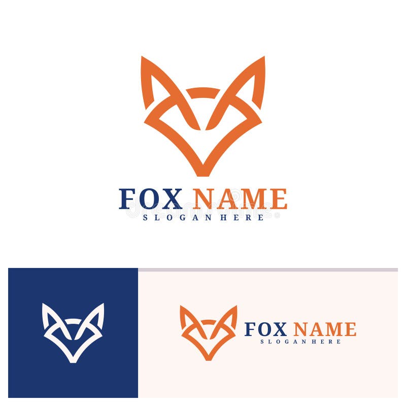 Fox Logo Vector Template, Creative Fox Head Logo Design Concepts Stock ...