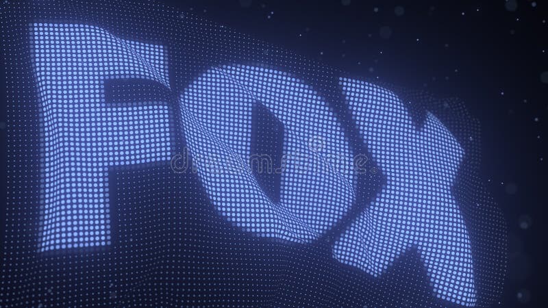 FOX Logo on a Waving Digital Flag, Editorial 3d Rendering Editorial ...