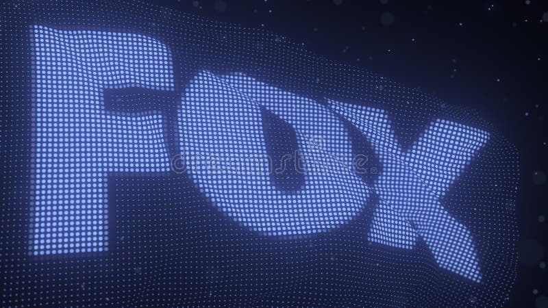 FOX Logo on a Waving Digital Flag, Looping 3d Animation Stock Footage ...