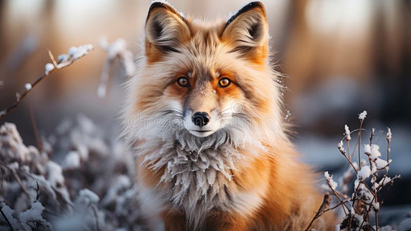 A Fox Looking at the Camera. Generative AI. Stock Illustration ...