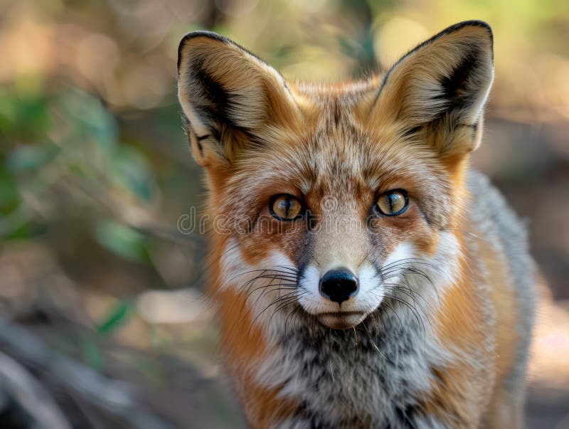 Fox Looks into the Camera, Fox Looks at the Camera Stock Photo - Image ...