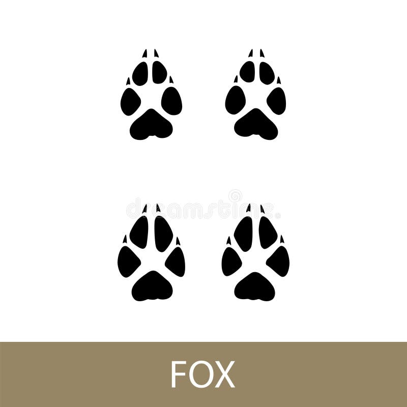 Fox mammal trace stock illustration. Illustration of silhouette - 271408231