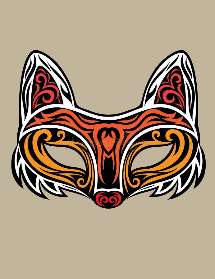 Fox Mask stock vector. Illustration of flower, decorative - 54957659