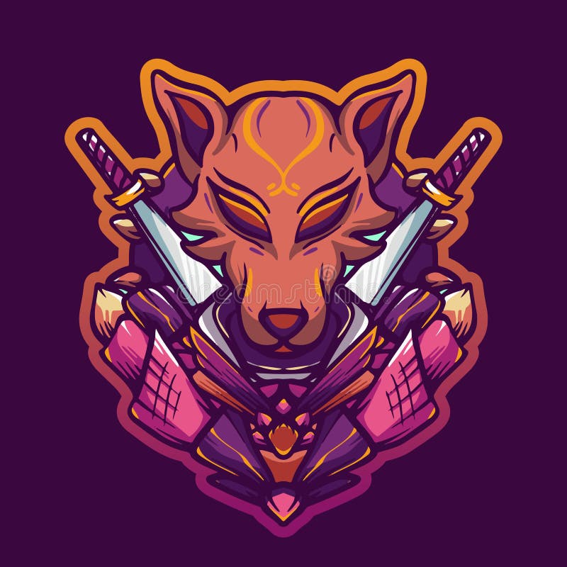 Fox Monster Warrior Vector Esport Logo Design Stock Vector ...