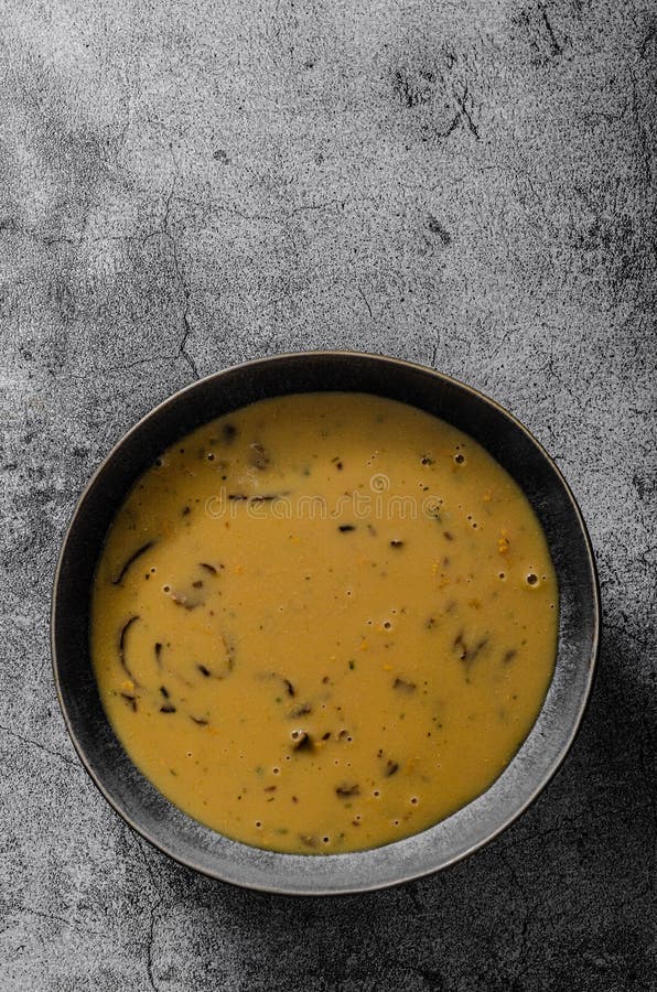 Fox mushrooms soup stock image. Image of healthy, herbs - 182943039