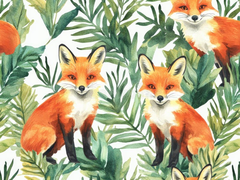 Fox Pattern stock photo. Image of design, colorful, foxes - 359018696