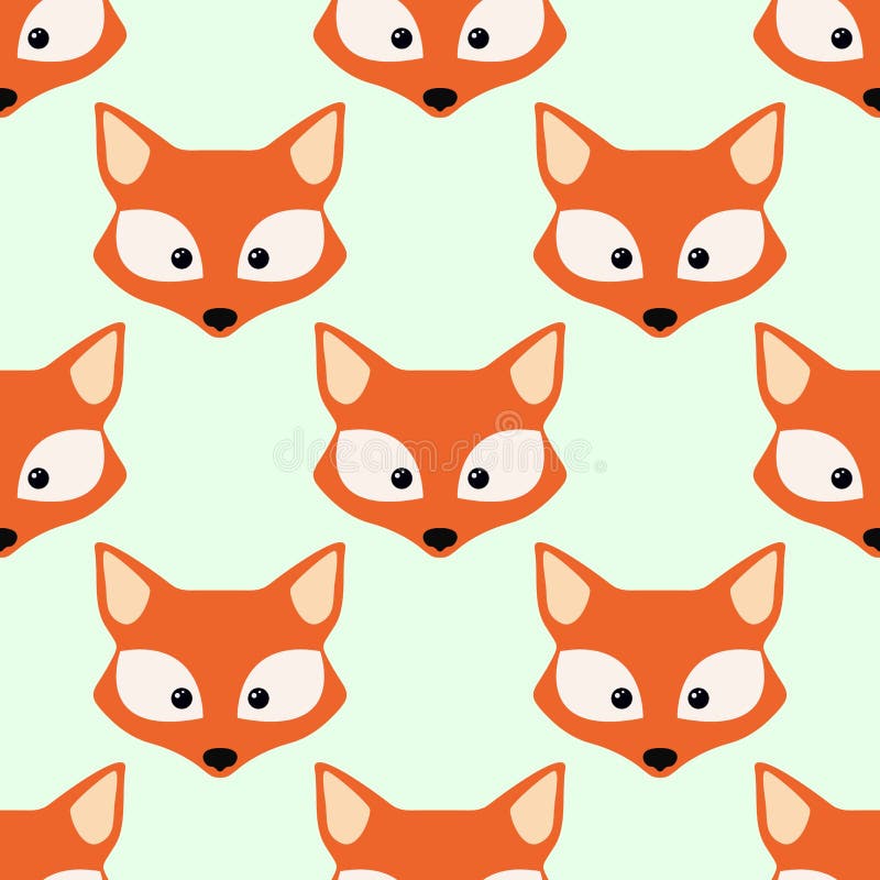 Fox pattern. Vector stock vector. Illustration of nice - 118963210