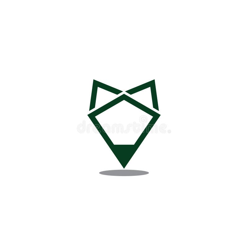 Fox Pencil Simple Geometric Shadow Logo Vector Stock Vector ...