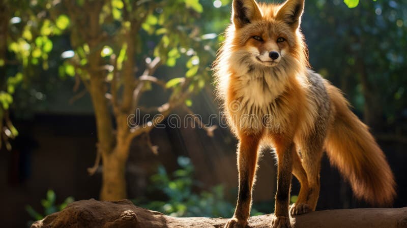 Captivating Visual Storytelling of a Red Fox in Brazilian Zoo Stock ...
