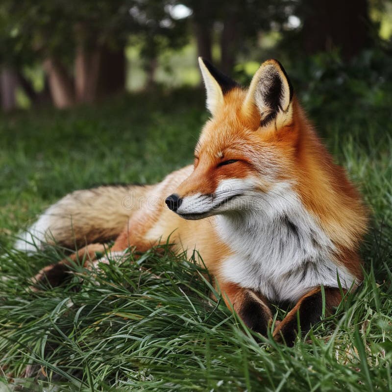 Fox beautiful picture stock illustration. Illustration of mammal ...