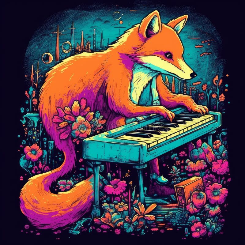 Animal Playing Piano Stock Illustrations – 402 Animal Playing Piano ...