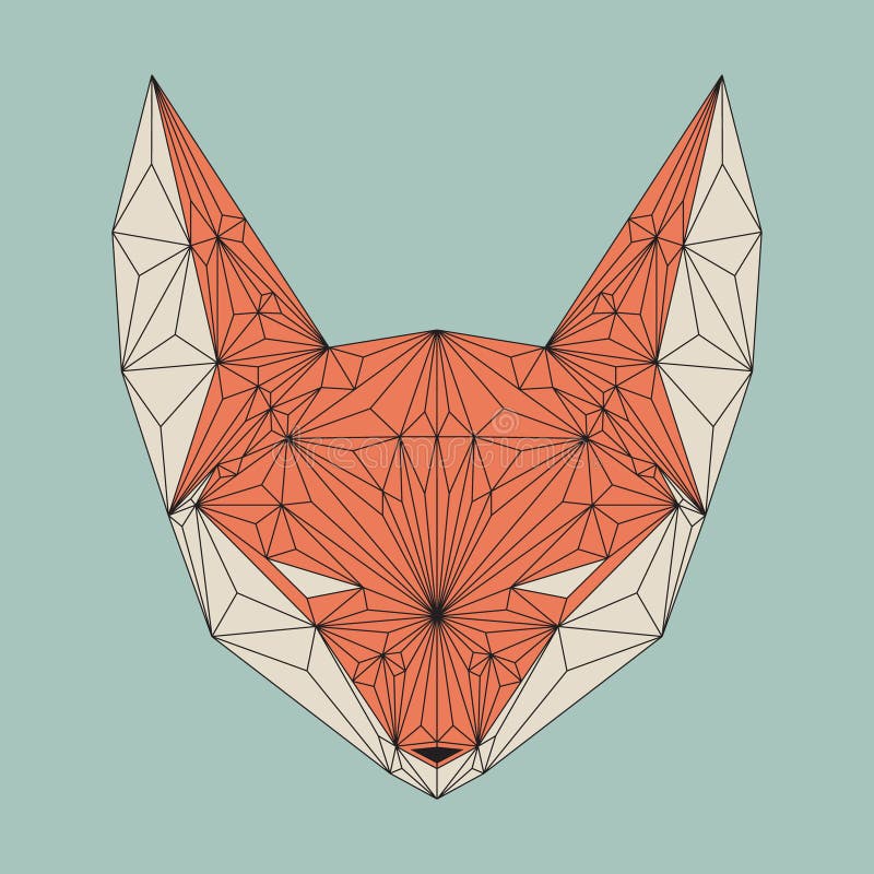 Fox Polygonal Face. Vector Geometric Fox Head. Stock Illustration ... Fox Polygonal Face. Vector Geometric Fox Head. Stock Illustration ...