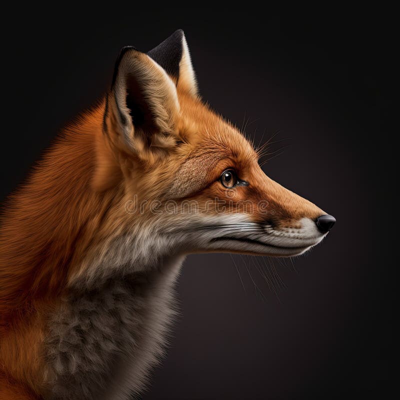 Fox Portrait in Studio, Ultra Realistic Image, Generative Ai Stock ...