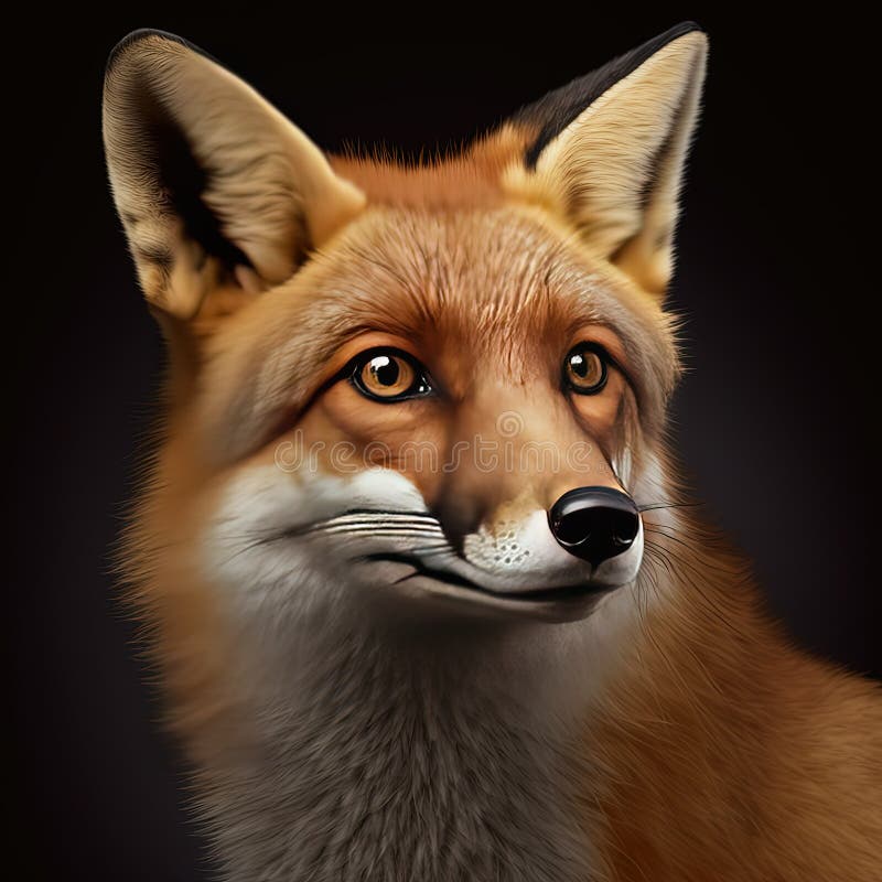 Fox Portrait in Studio, Ultra Realistic Image, Generative Ai Stock ...