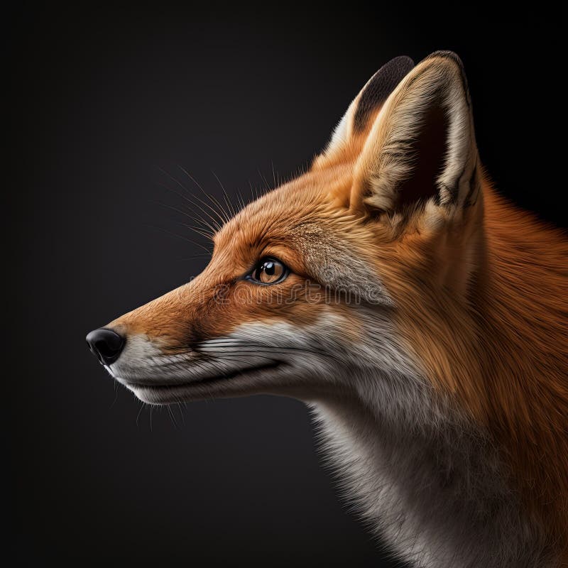 Fox Portrait in Studio, Ultra Realistic Image, Generative Ai Stock ...