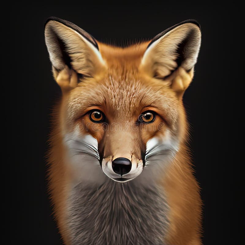 Fox Portrait in Studio, Ultra Realistic Image, Generative Ai Stock ...