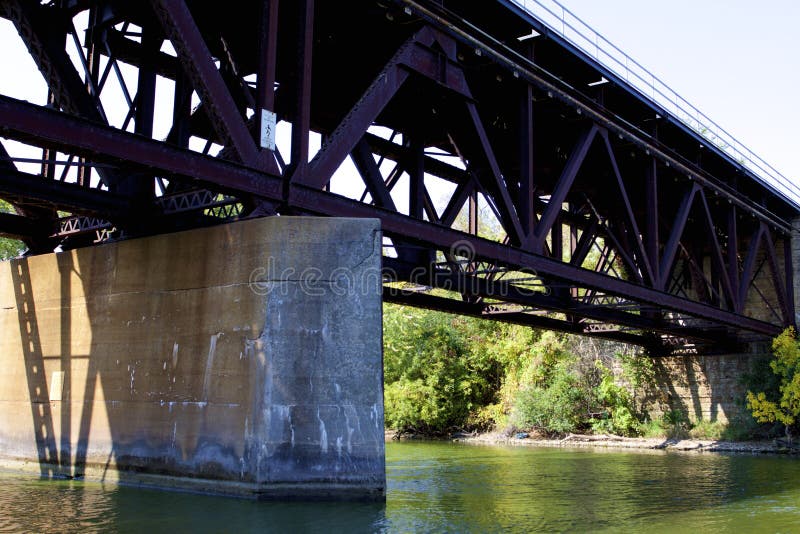 Fox River Railroad Bridge 827840 Stock Image - Image of route, river ...