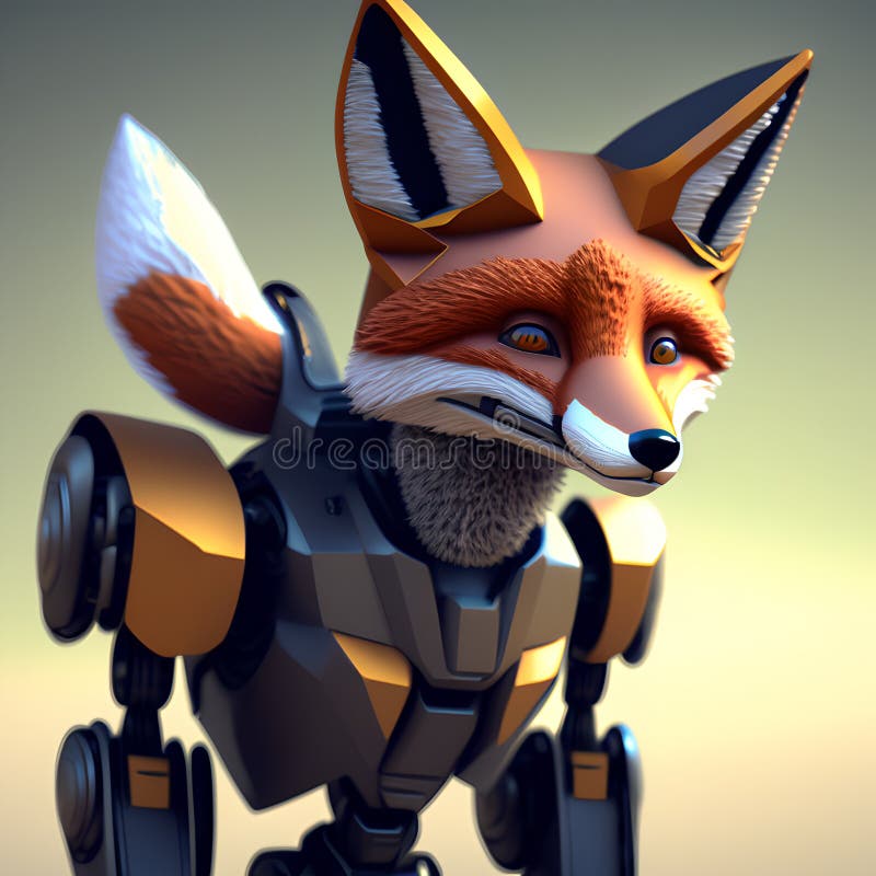 Fox Robot, Generative AI Illustration Stock Illustration - Illustration ...