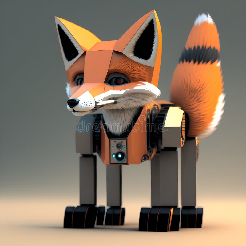 Fox Robot, Generative AI Illustration Stock Illustration - Illustration ...