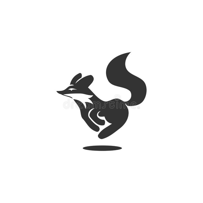 Fox Run Icon Illustration Brand Identity Isolated Stock Vector ...