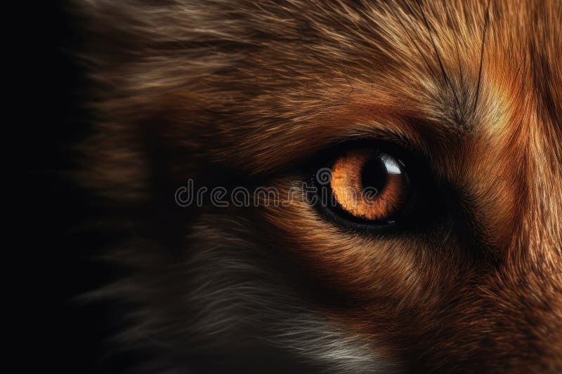 Fox S Eyes Macro Close Up. AI Generated Stock Illustration ...