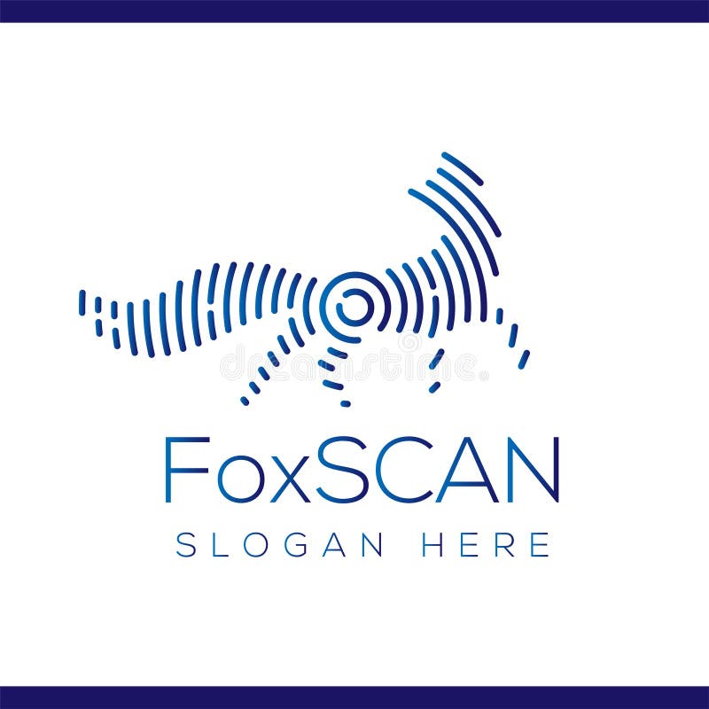 Fox Scan Technology Logo Vector Element. Animal Technology Logo ...