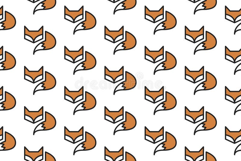 Fox Seamless Pattern Design. Vector Pattern Template. Repeating ...