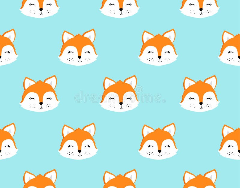 Fox Seamless Pattern. Vector Illustration Stock Vector - Illustration ...