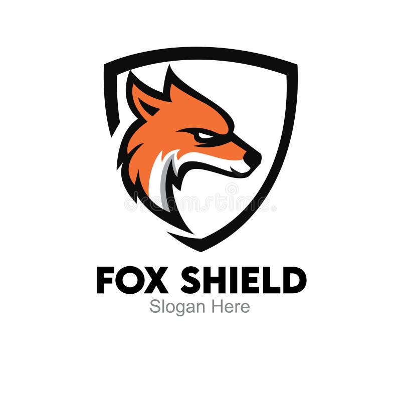 Fox Shield Logo Design Emblem. Fox Secure Logo Design Concept Stock ...