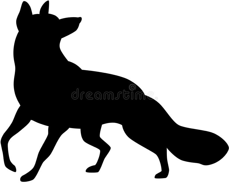 Fox silhouette stock vector. Illustration of contour - 170029070