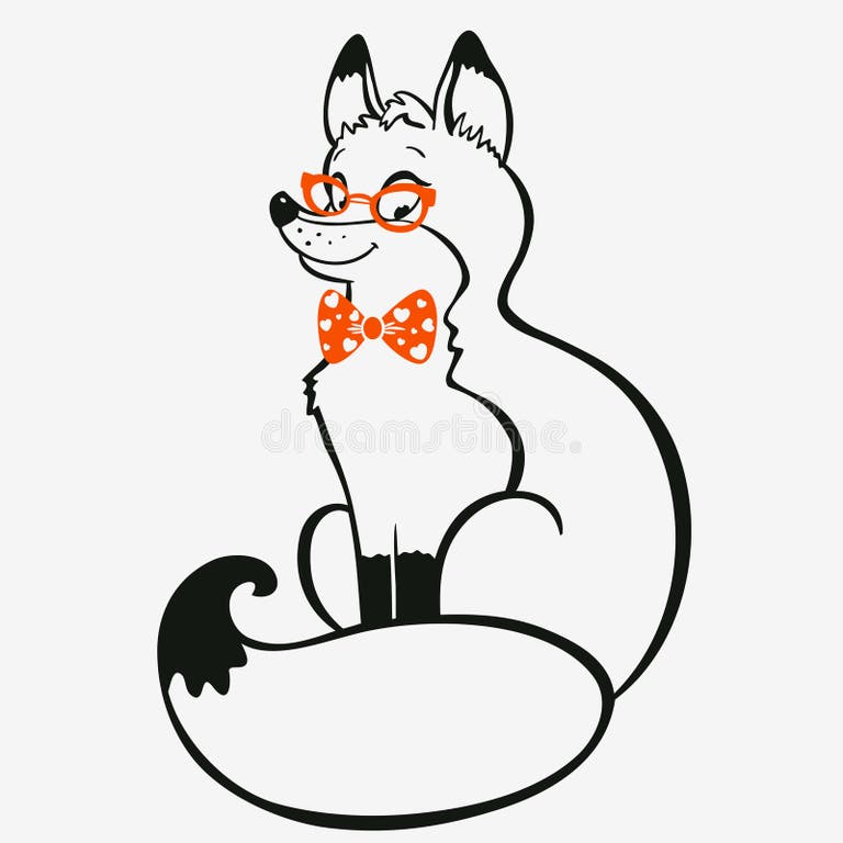 Single Line Fox Outline Stock Illustrations – 246 Single Line Fox ...