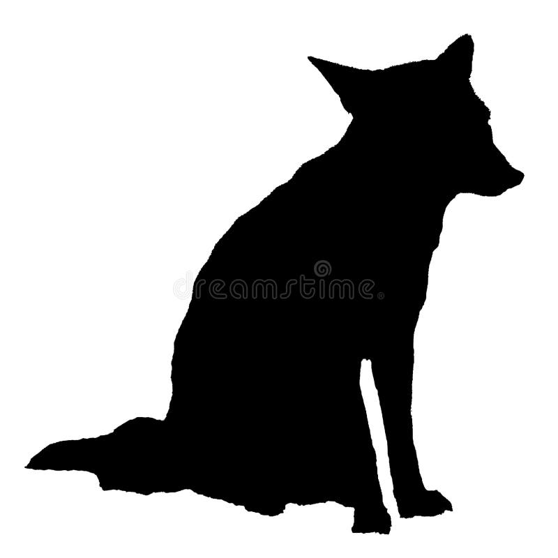 Fox Sitting Isolated Graphic Stock Illustration - Illustration of beast ...