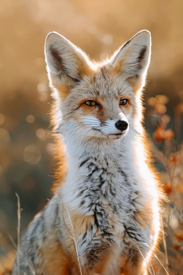 A Fox Sitting in a Field of Tall Grass. Generative AI Stock Photo ...