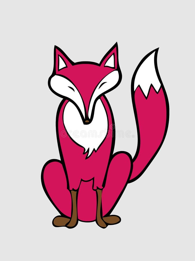 Red sitting fox silhouette stock vector. Illustration of logo - 46628425