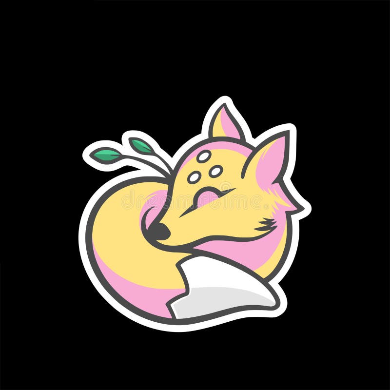 Fox sleeping stock vector. Illustration of adorable - 278868316