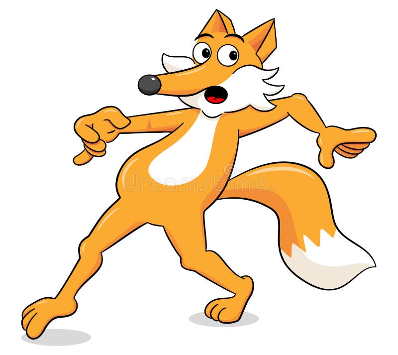 Fox is sneaking away stock vector. Illustration of isolated - 63488724