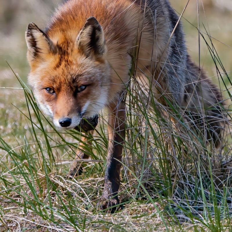 Fox Spotted in the Middle of Holland Stock Photo - Image of wild ...