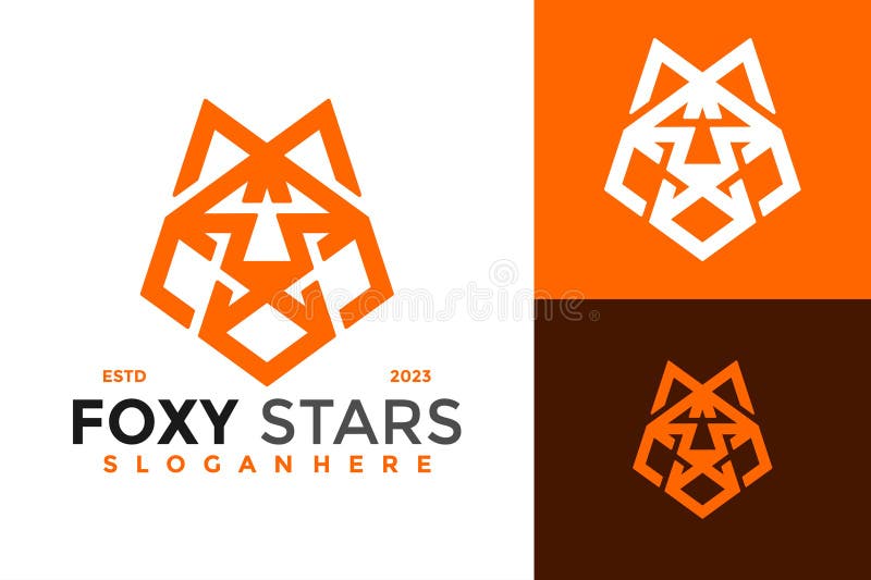 Fox Star Logo Design Vector Symbol Icon Illustration Stock Vector ...