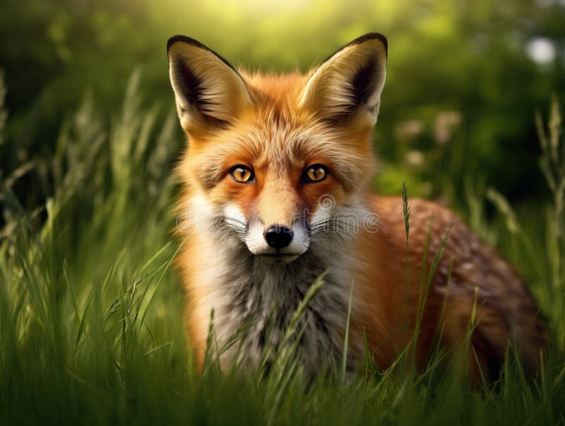 Fox Stare stock illustration. Illustration of creative - 294977256
