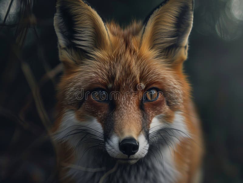 Fox Stares into the Camera, Fox Stares at the Camera Stock Photo ...