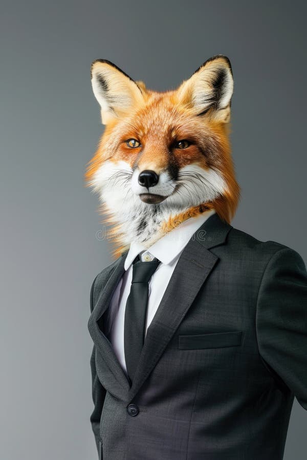 Fox in a Suit stock image. Image of business, generated - 372085671
