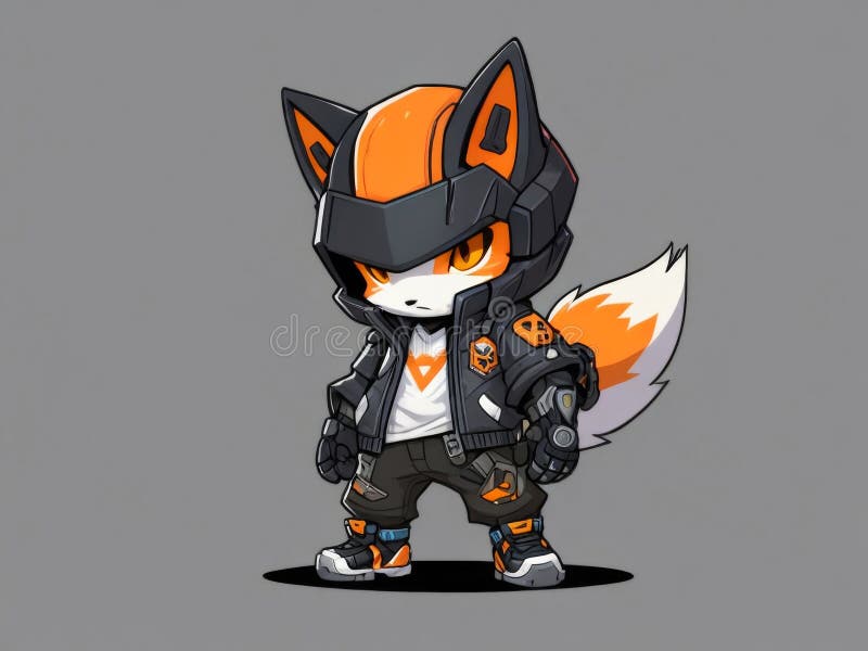 Fox Superhero, in Ninja Costume, in Drawing Style Stock Illustration ...