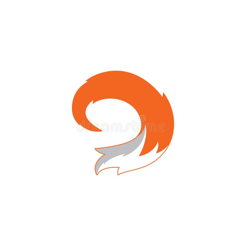 Fox Tail Icon Vector Template Stock Vector - Illustration of wild ...