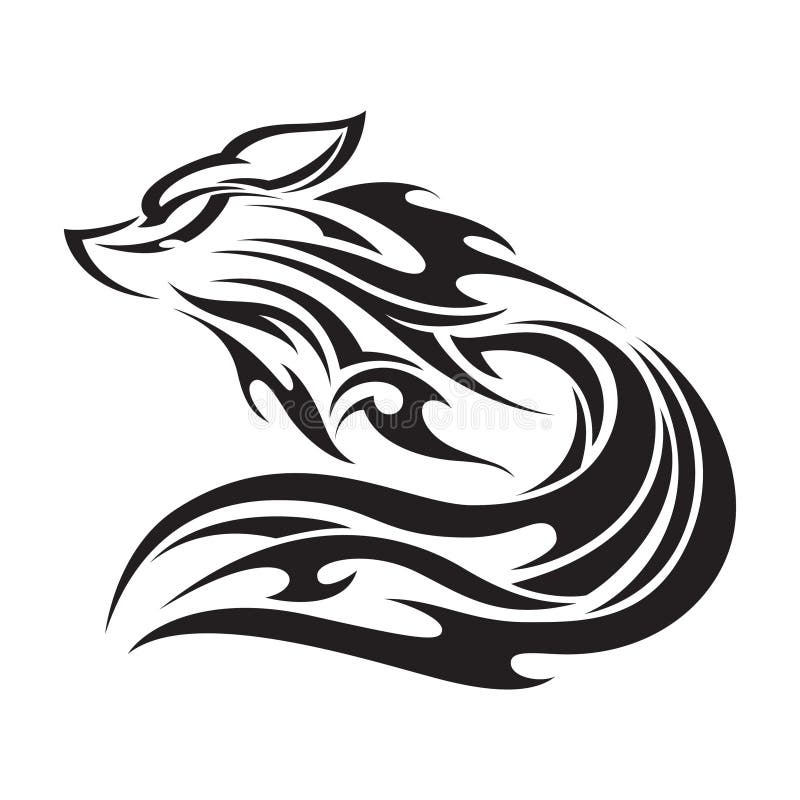 Fox Tattoo. Vector Illustration Decorative Design Stock Vector ...